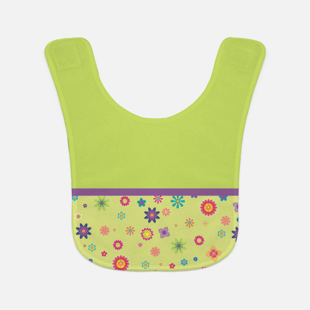 Floating Flowers Baby Bib – Ideas In Bloom Studios